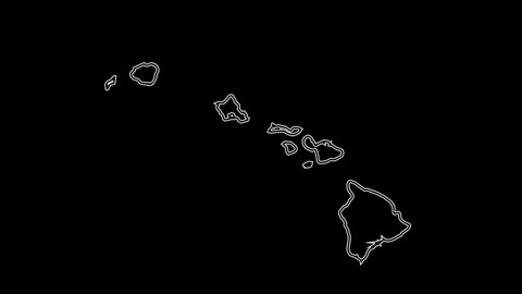 2d Map State Hawaii Hawaii Map Stock Footage Video (100% Royalty-free ...