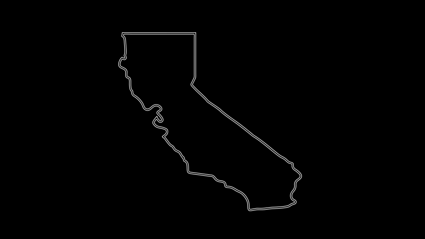 California map outline Stock Video Footage - 4K and HD Video Clips ...