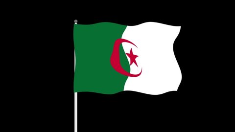 Waving Flag Algeria Green Screen Stock Footage Video (100% Royalty-free ...