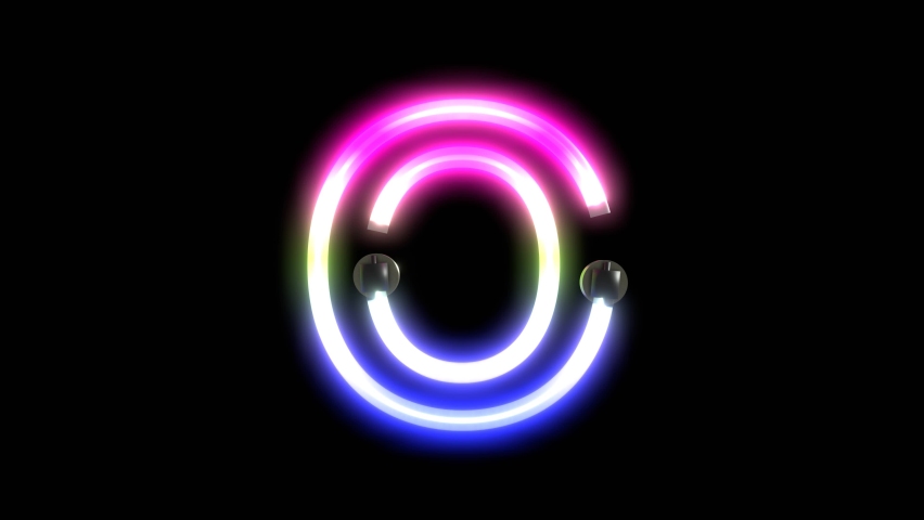 3d rendered- animation neon lights turning Stock Footage Video (100% ...