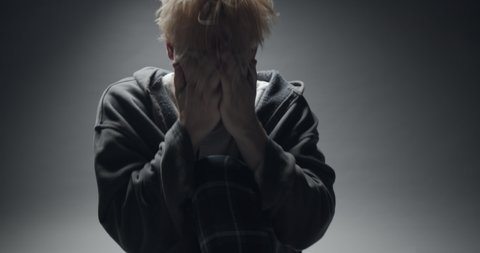 Young Boy Crying Much While Hurting Stock Footage Video (100% Royalty ...