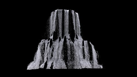 Waterfall Texture Seamless Loop 4k Isolated Stock Footage Video (100% ...