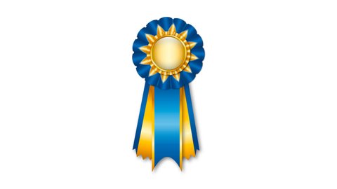 Animated Award Ribbon On Transparent Background Stock Footage Video ...