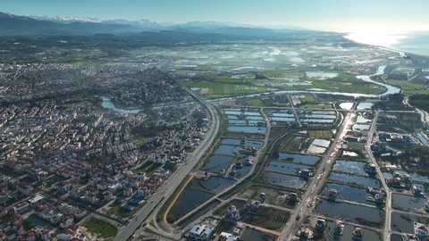 City Built On Water Aerial View Stock Footage Video (100% Royalty-free ...