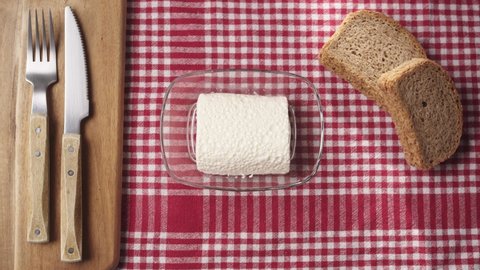 Smear Organic Butter On Bread Soft Stock Footage Video (100% Royalty ...