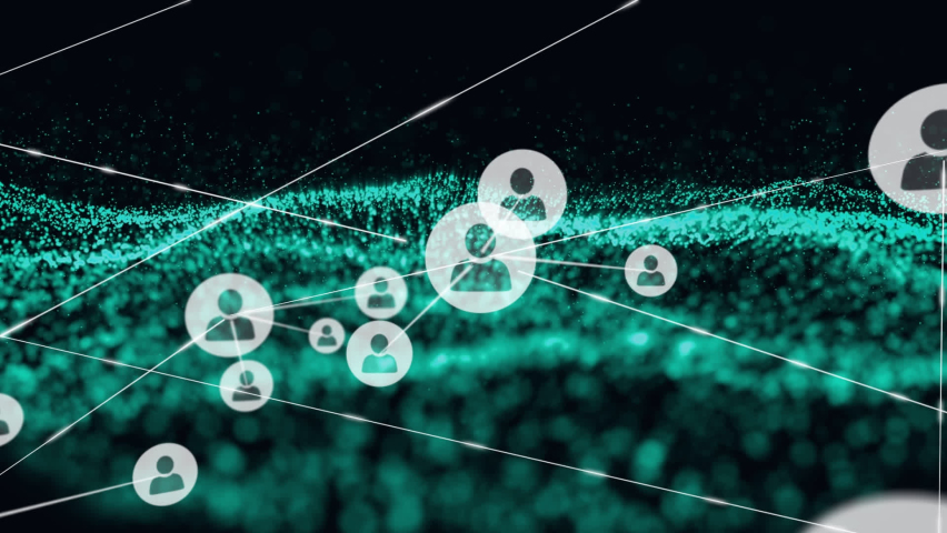 Animation Network Connections People Icons Over Stock Footage Video ...
