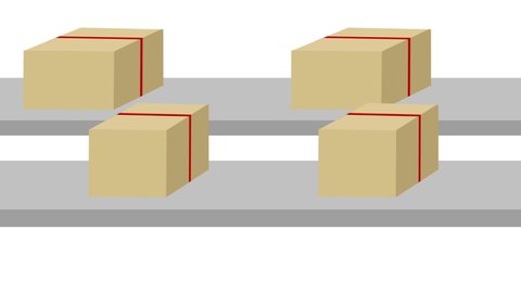 4k Loop Animated Cardboard Boxes On Stock Footage Video (100% Royalty ...