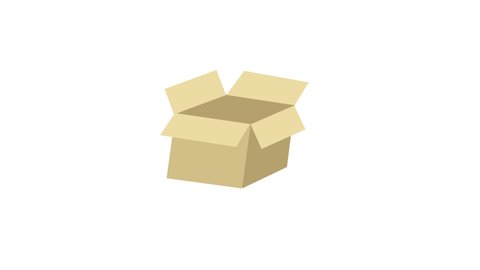 4k Animation Closed Open Carton Cardboard Stock Footage Video (100% ...