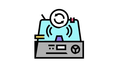 Granulation Pharmaceutical Production Color Icon Animation Stock ...