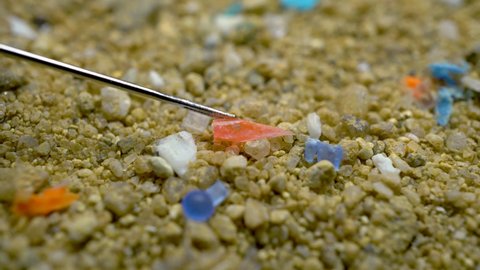 Microplastics Sand On Beach Concept Global Stock Footage Video (100% ...