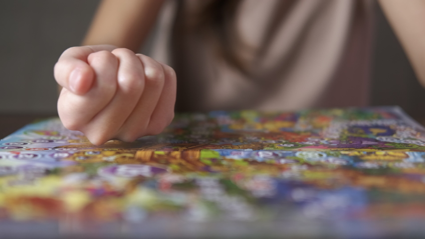 child hand dice view on board Stock Footage Video (100% Royalty-free ...