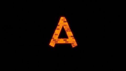 Abcd Letter Reveal Brick Texture Text Stock Footage Video (100% Royalty ...