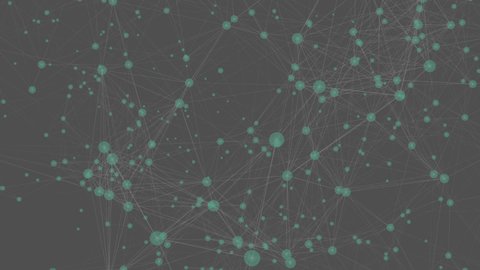 Animation Green Network Connections On Black Stock Footage Video (100% ...