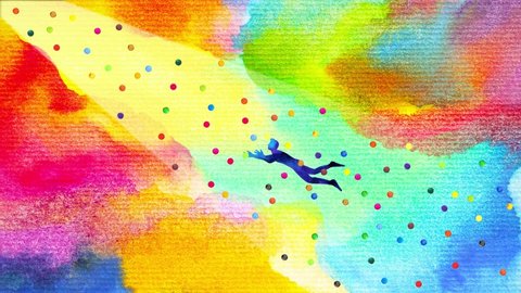 Human Flying Chakra Abstract Mind Mental Stock Footage Video (100% ...