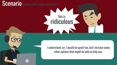 Dealing Angry Customers Animated Concept Stock Footage Video (100% ...