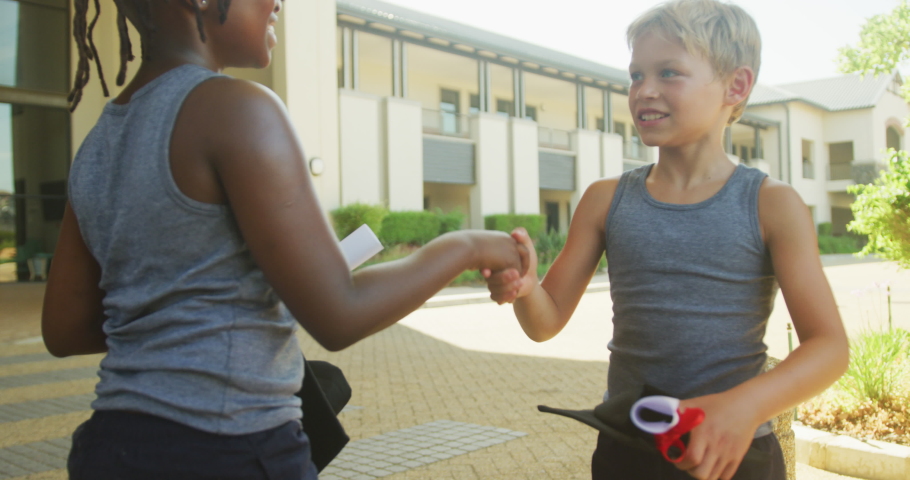 Two kids shaking hands Stock Video Footage - 4K and HD Video Clips ...