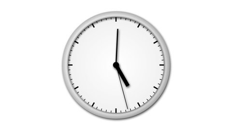 Animation Clock Hands Dial Real Time Stock Footage Video (100% Royalty ...