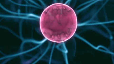 Plasma Ball Electromagnetic Radiation Bright Pink Stock Footage Video ...