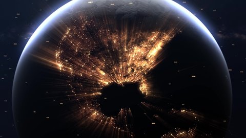 3d Animation Rendering Futuristic Planet Earth Stock Footage Video (100 ...