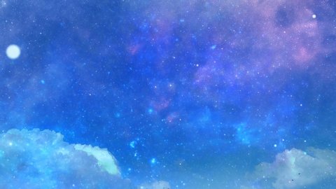 Flying Through Stars Galaxy Space Background Stock Footage Video (100% ...