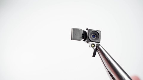 Phone Camera Module Cable Closeup On Stock Footage Video (100% Royalty ...