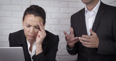 Angry Boss Woman Angry Boss Scream Stock Footage Video (100% Royalty ...