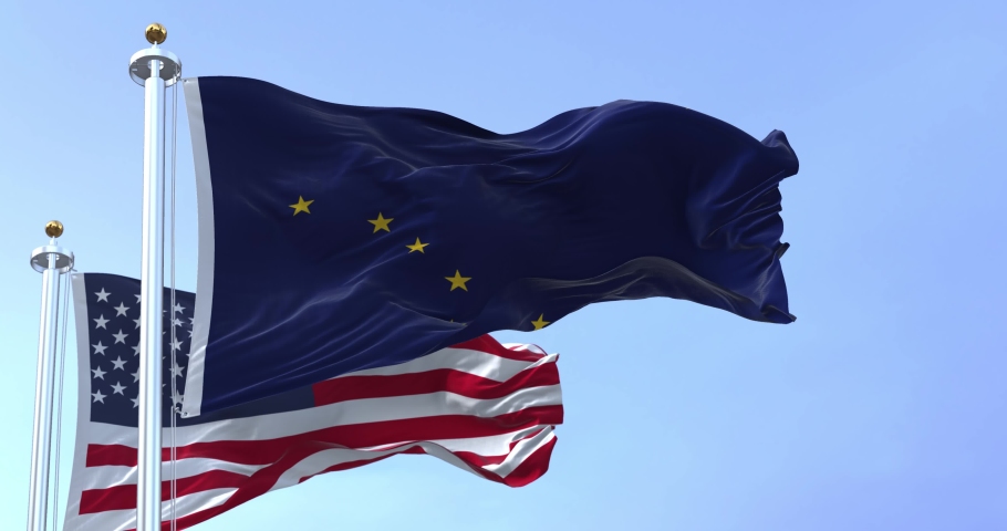 Alaska flag waving Stock Video Footage - 4K and HD Video Clips ...