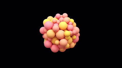 Color 3d Balls Abstract Art Animation Stock Footage Video (100% Royalty ...