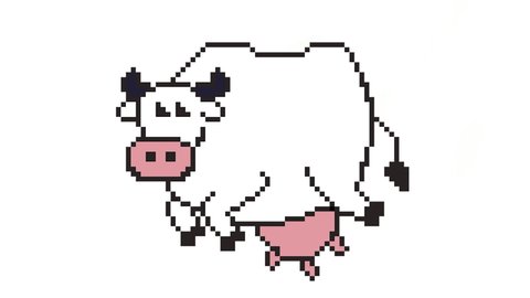 White Floating Levitating Cow On Green Stock Footage Video (100% ...