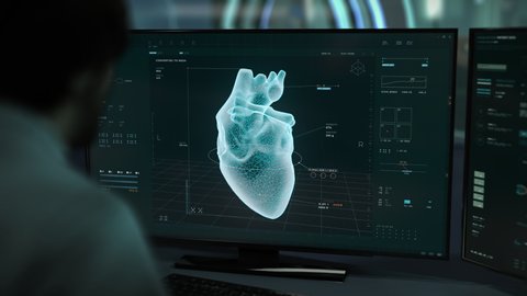 Hi Tech Medical Equipment Analyzing Digital Stock Footage Video (100% ...