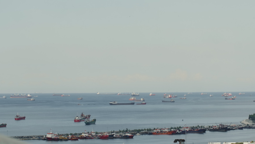 Timelapse View Multiple Cargo Container Ships Stock Footage Video (100% ...