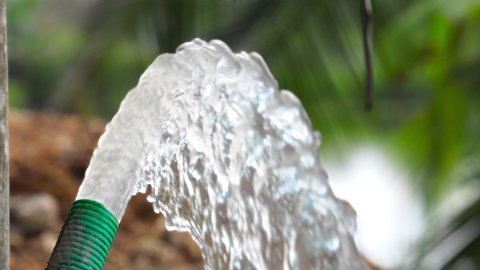 Water Flows Hose Stream Clean Water Stock Footage Video (100% Royalty ...