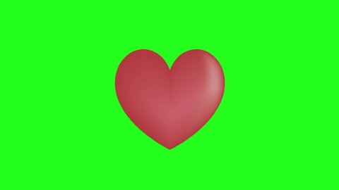 Red Heart Beats On Green Screen Stock Footage Video (100% Royalty-free ...