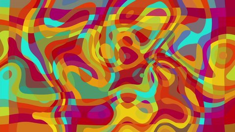Bright Color Palette Complex Shapes Animated Stock Footage Video (100% ...