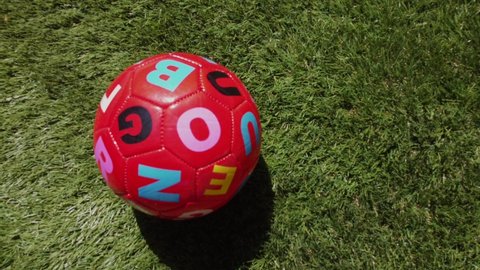 Didactic Soccer Ball Letters Childrens Learning Stock Footage Video ...