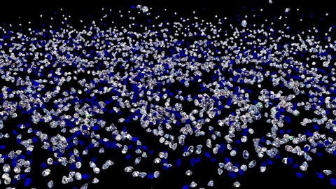 Diamond Sapphire Rain On Transparent Background Stock Footage Video ...