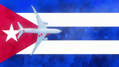 Cuban Airspace Airplane Flag Cuba 3d Stock Footage Video (100% Royalty ...