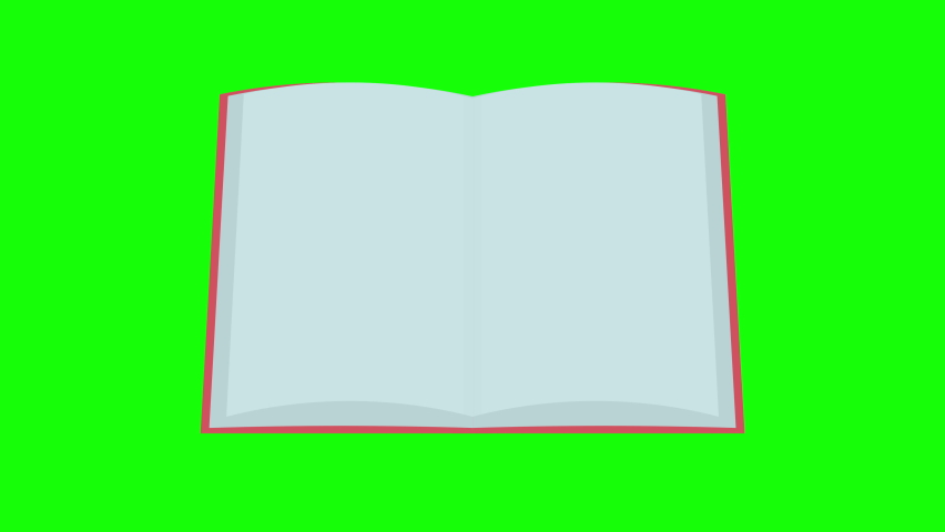 Simple Cute Book Flipping Animation Longer Stock Footage Video (100% ...