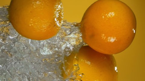 Group Ripe Oranges Bouncing Horizontally Water Stock Footage Video (100 ...
