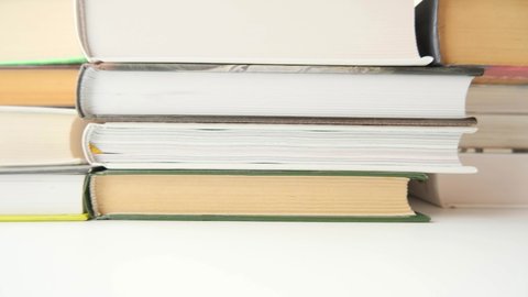 Book Stack 4k Stop Motion Animation Stock Footage Video (100% Royalty ...