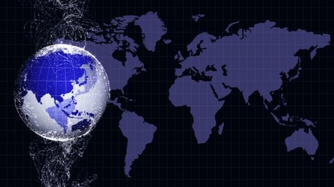 Blue Earth Animation Rendering Background Loop Stock Footage Video (100 ...