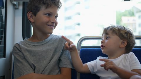 Two Brothers Bonding Moment Together Younger Stock Footage Video (100% ...