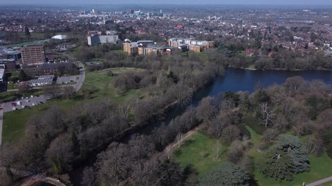 Aerial View Reading University Campus Town Stock Footage Video (100% ...