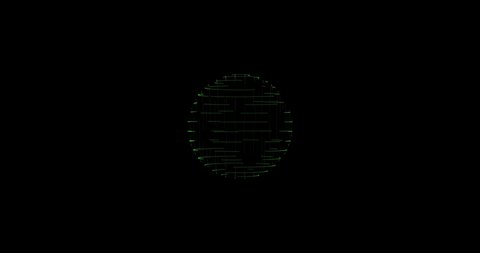 White Hud Circle User Interface On Stock Footage Video (100% Royalty ...