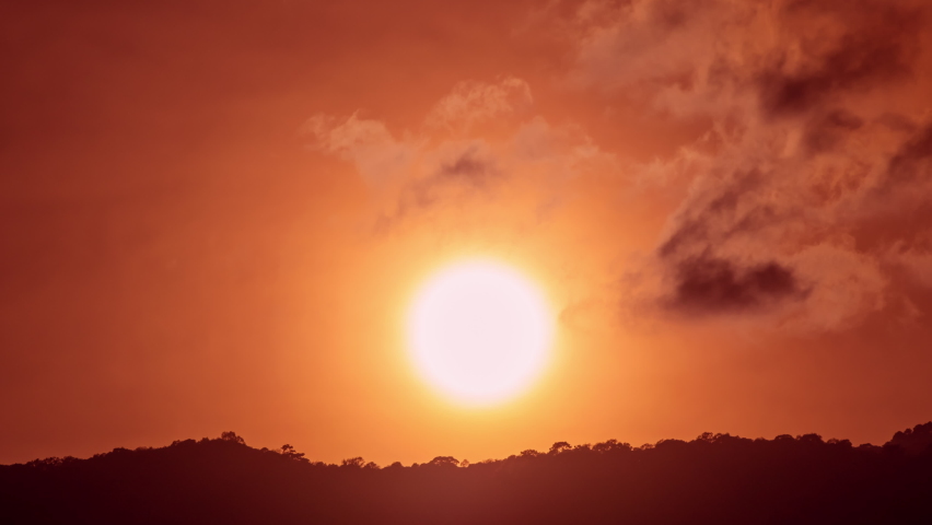 beautiful clear big sun sunrise sunset Stock Footage Video (100% ...