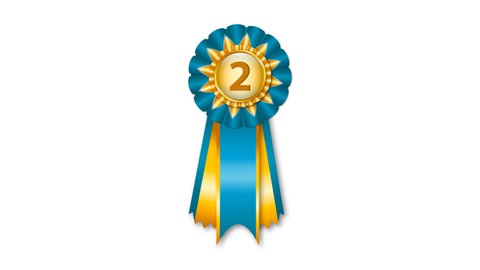 Animated Award Ribbon On Transparent Background Stock Footage Video ...