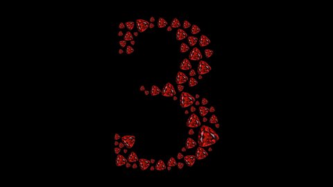 Figure 3 Number 3 Mathematical Sign Stock Footage Video (100% Royalty ...