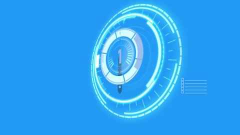 Animation Data Processing Scope Scanning Countdown Stock Footage Video (100% Royalty-free ...