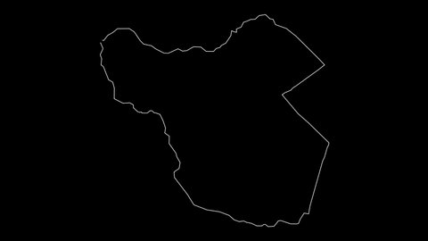 Moka District Map Mauritius Outline Animation Stock Footage Video (100% ...