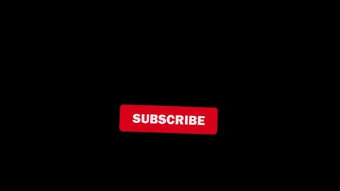 Animated Clicking Subscribe Button Black Background Stock Footage Video ...